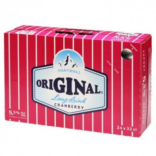 Hartwall Original Long Drink Cranberry 5,5% 24x33cl - LazyShop